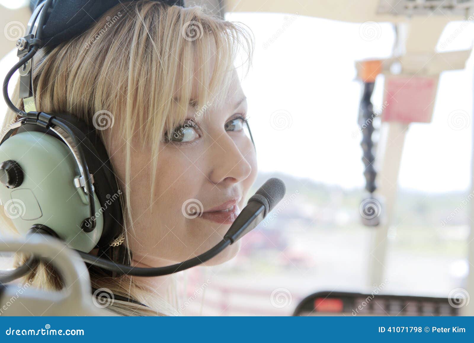 Pretty pilot stock photo. Image of young, flight, cockpit - 41071798