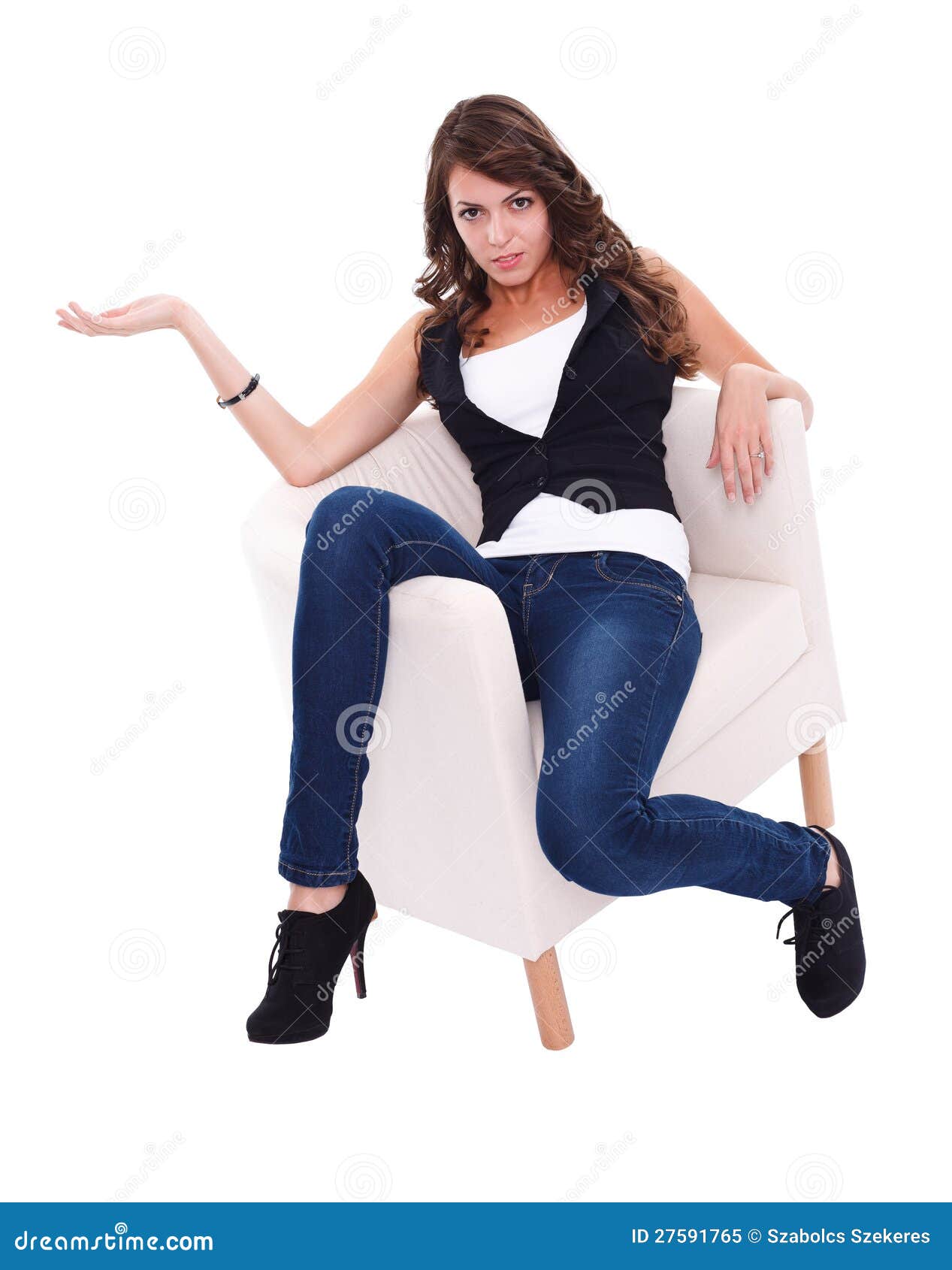 Pretty woman posing stock image. Image of white, slim - 27591765