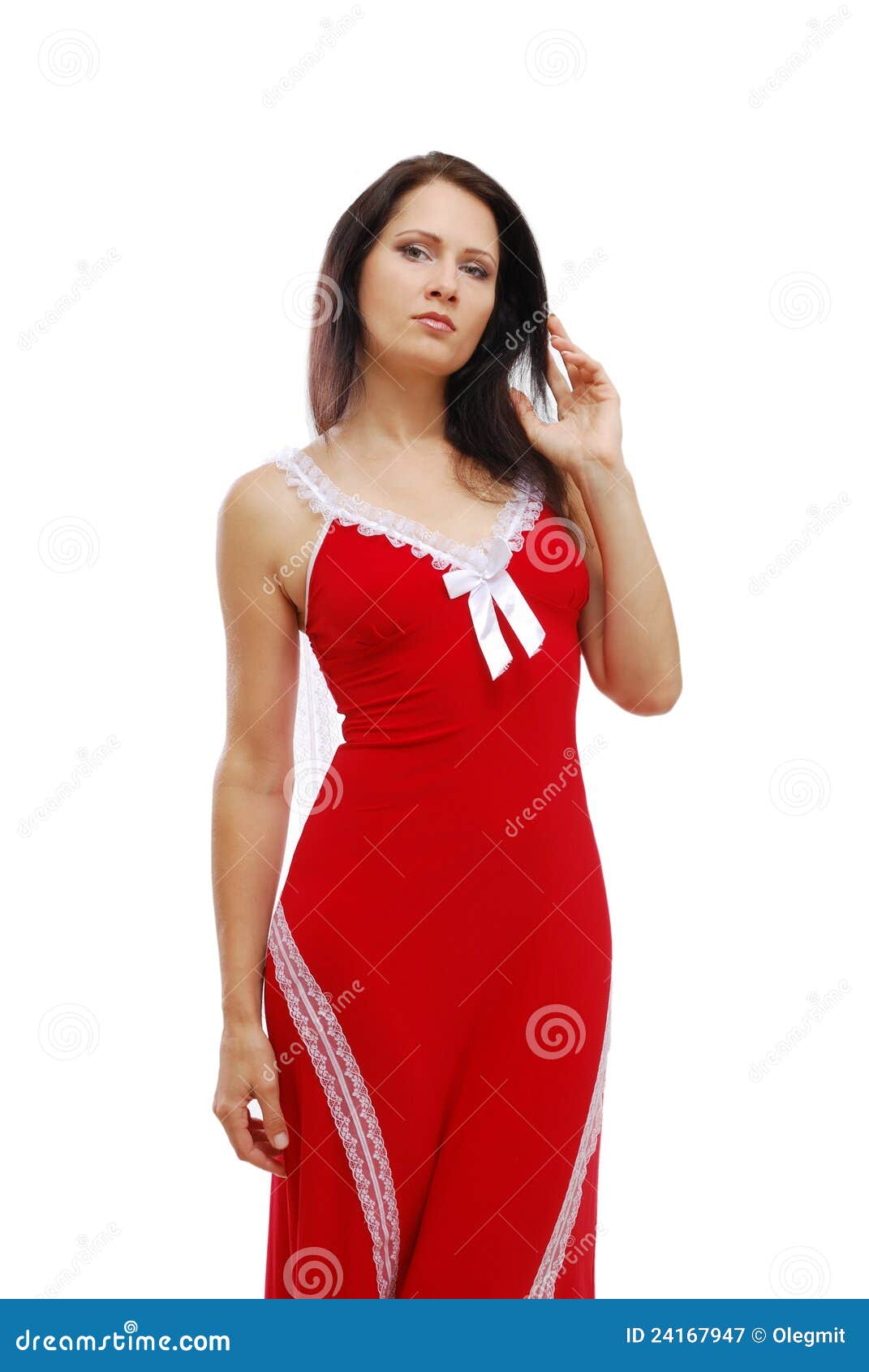 Pretty woman preening. stock image. Image of serious - 24167947