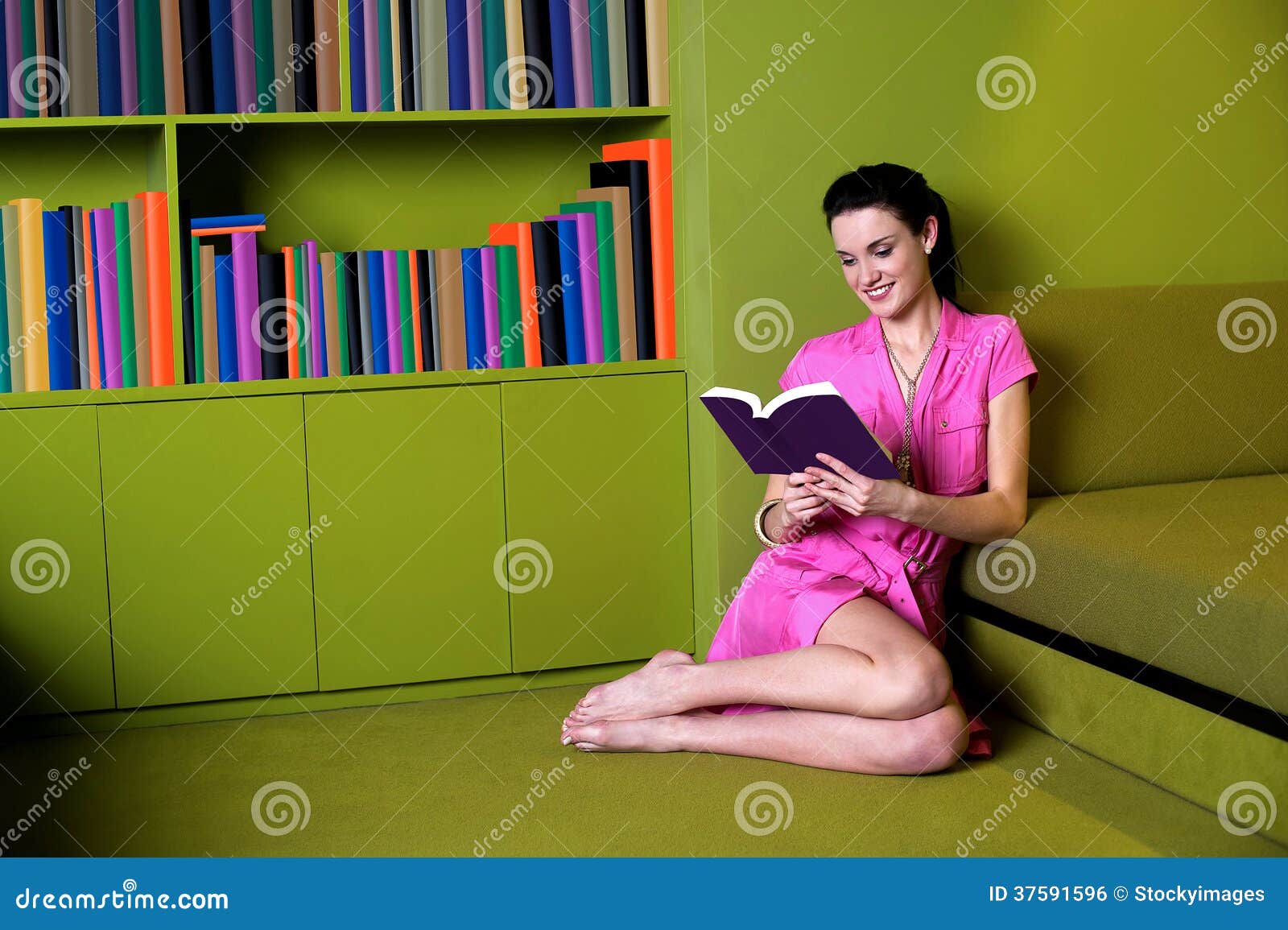 Pretty woman reading book stock photo. Image of modern - 37591596