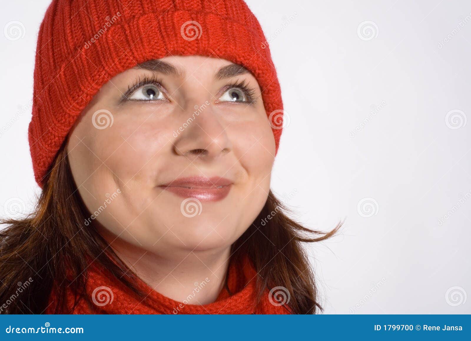 Pretty Woman with Red Cap stock photo. Image of attractive - 1799700