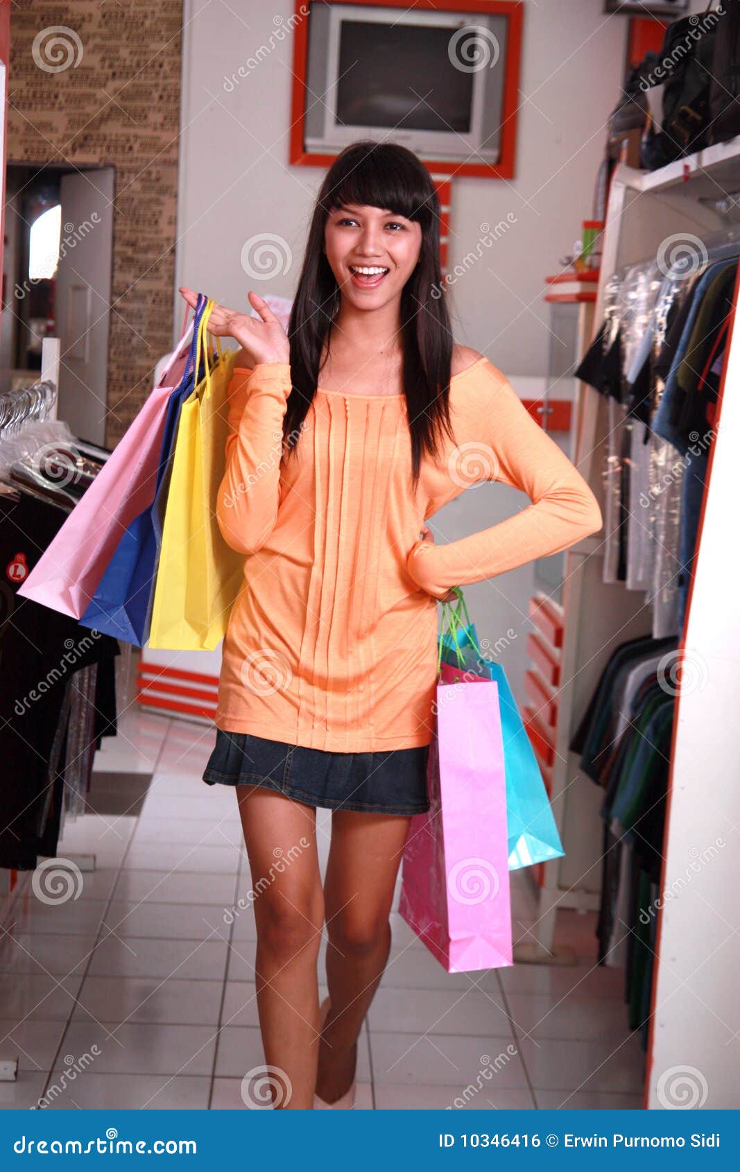 Pretty woman shopping stock photo. Image of beauty, excite - 10346416
