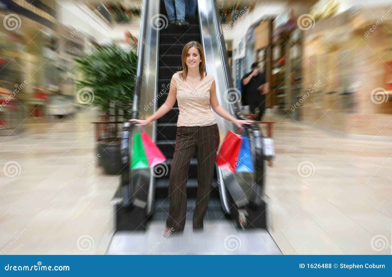 Pretty Woman Shopping stock photo. Image of christmas - 1626488