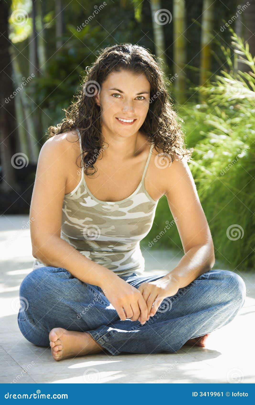 Pretty woman sitting. stock image. Image of sitting, indian - 3419961