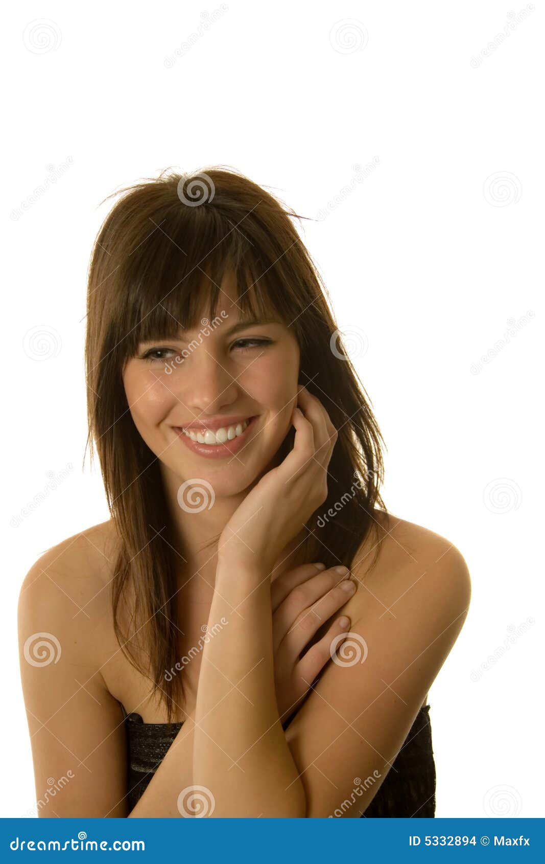 Pretty woman smiling stock photo. Image of glamor, happy - 5332894
