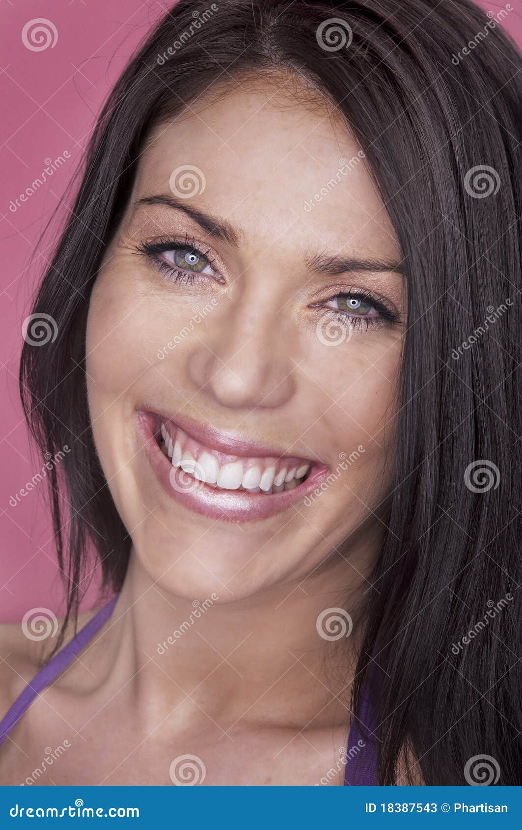 Pretty Woman Smiling with Perfect Teeth Stock Image - Image of look ...