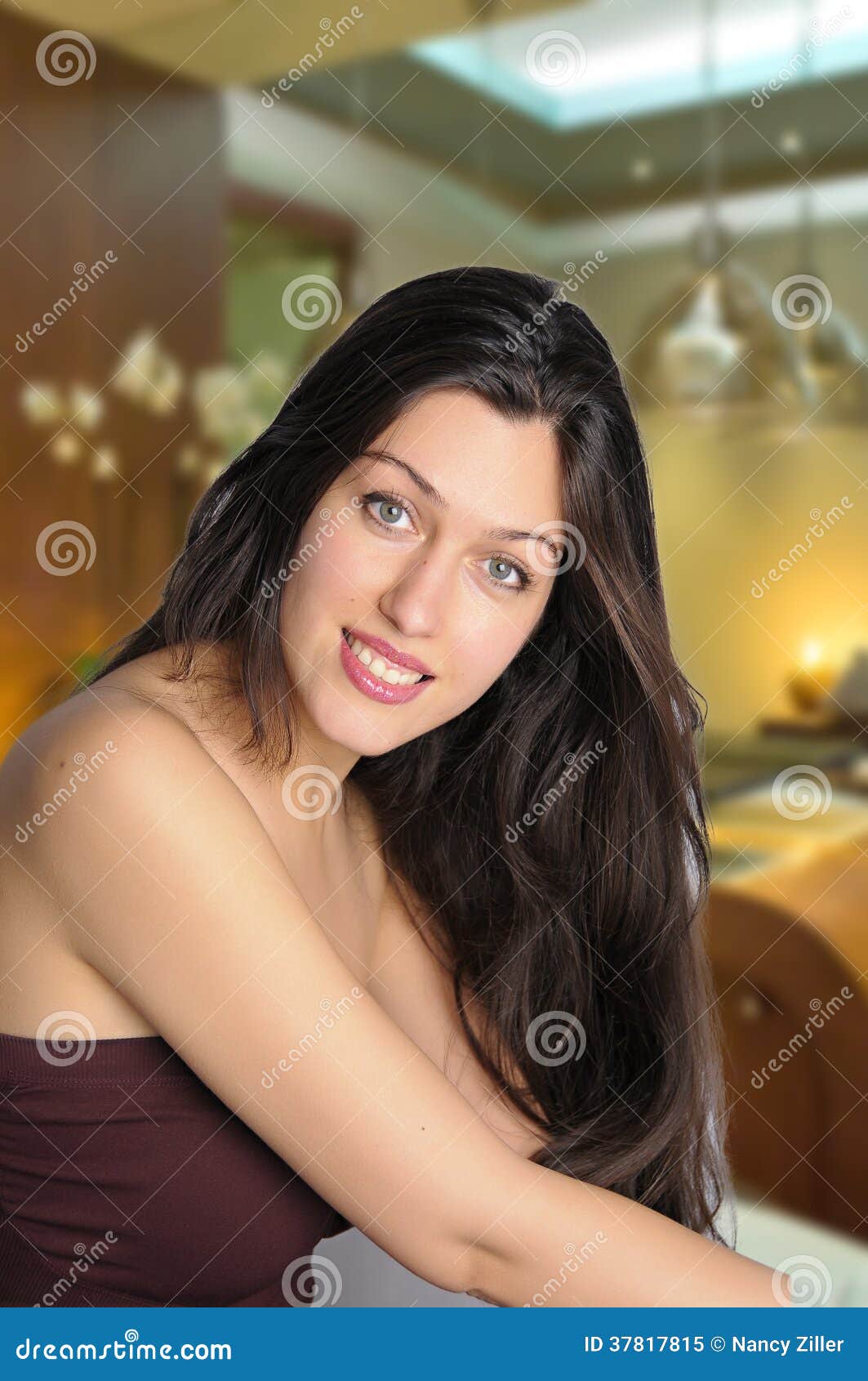 Pretty woman at spa stock image. Image of pretty, clear - 37817815