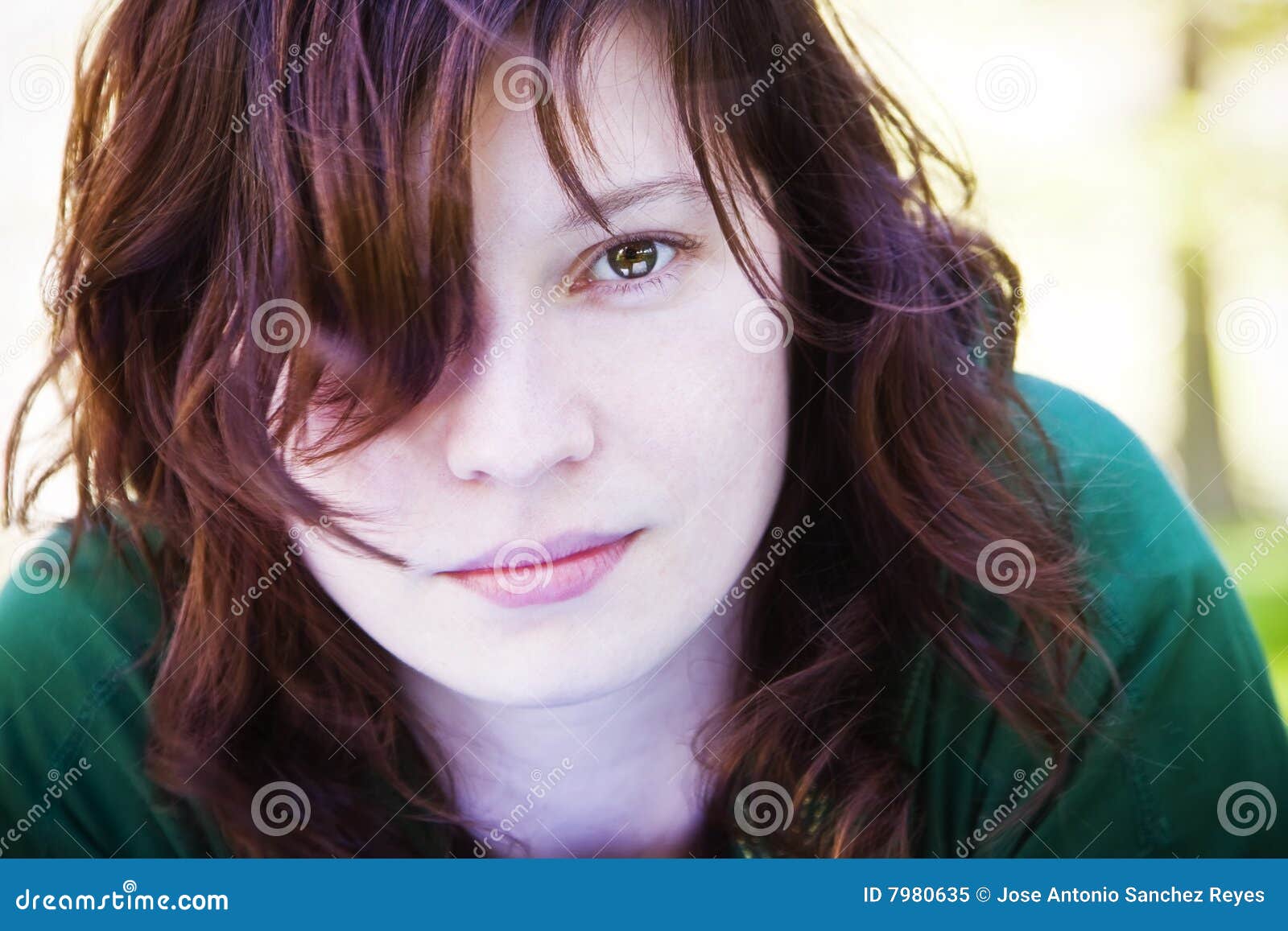 Pretty Woman Staring at Camera. Stock Image - Image of face, candid ...