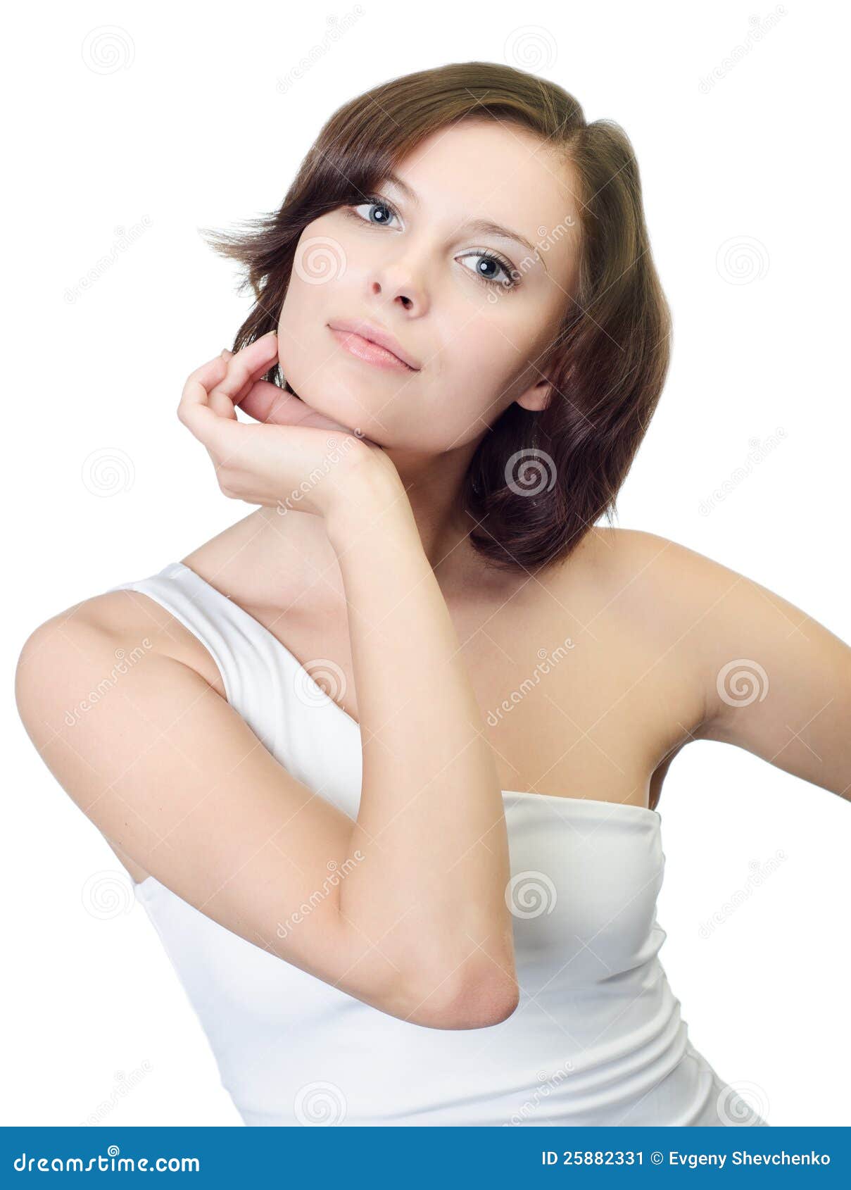 Pretty Woman. Studio Isolated Portrait Stock Image - Image of hairstyle ...