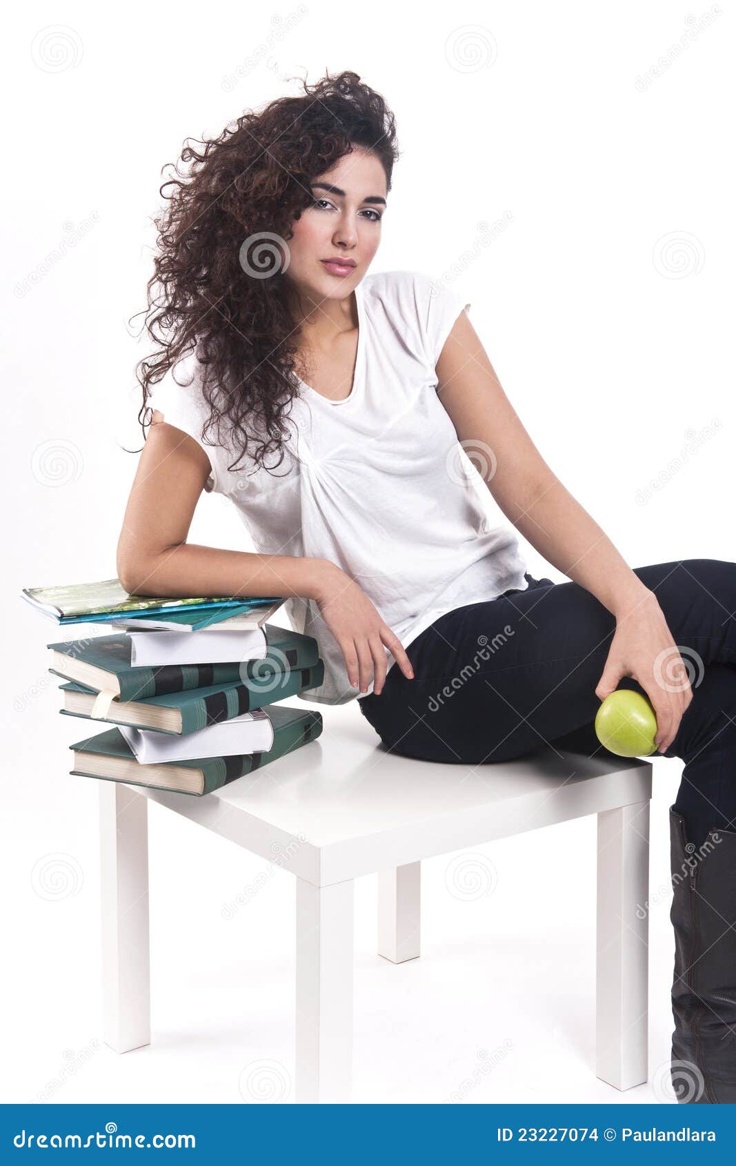 Pretty Woman Takes Some Rest Stock Photo - Image of break, woman: 23227074