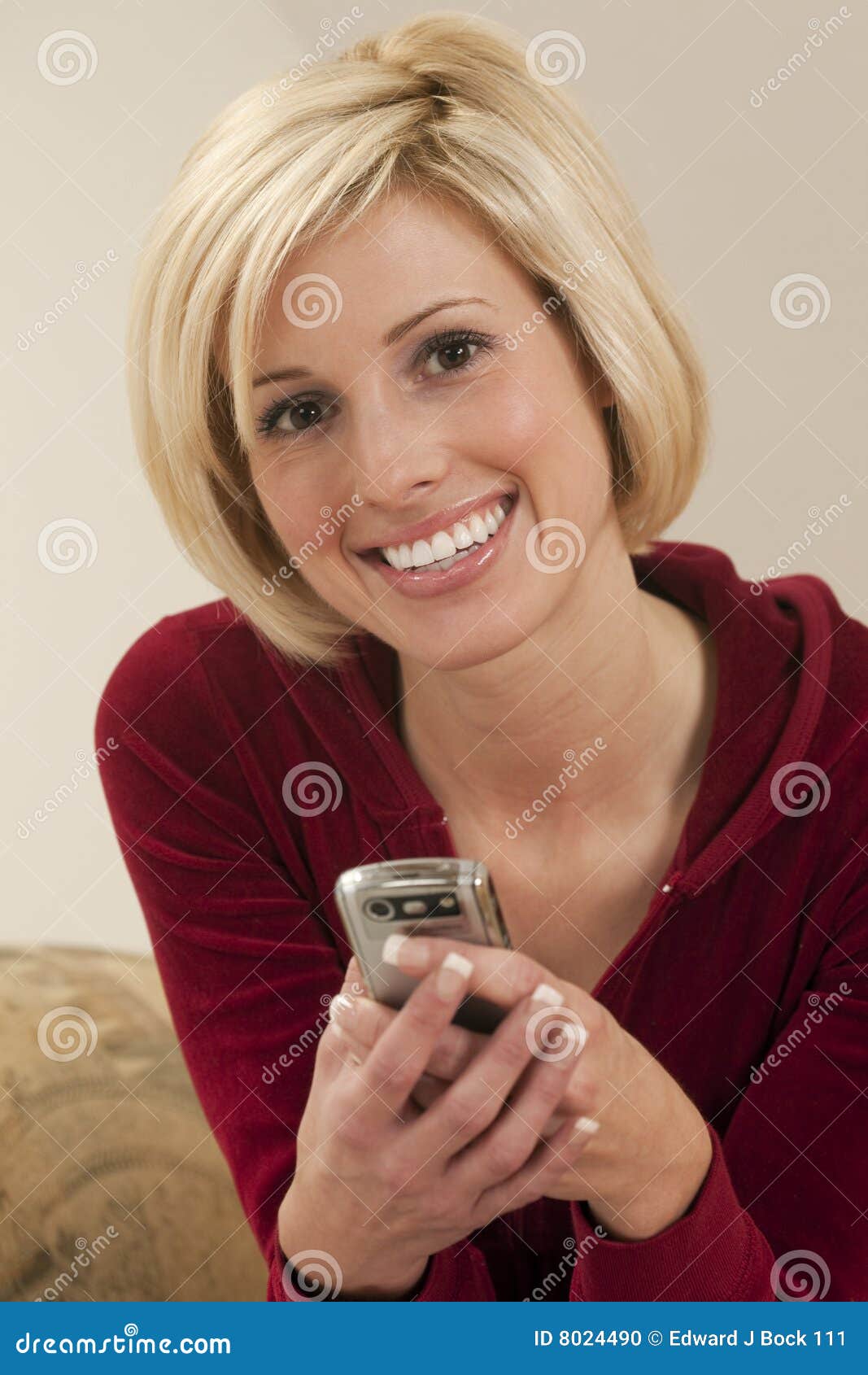 Pretty woman texting stock photo. Image of computer, casual - 8024490