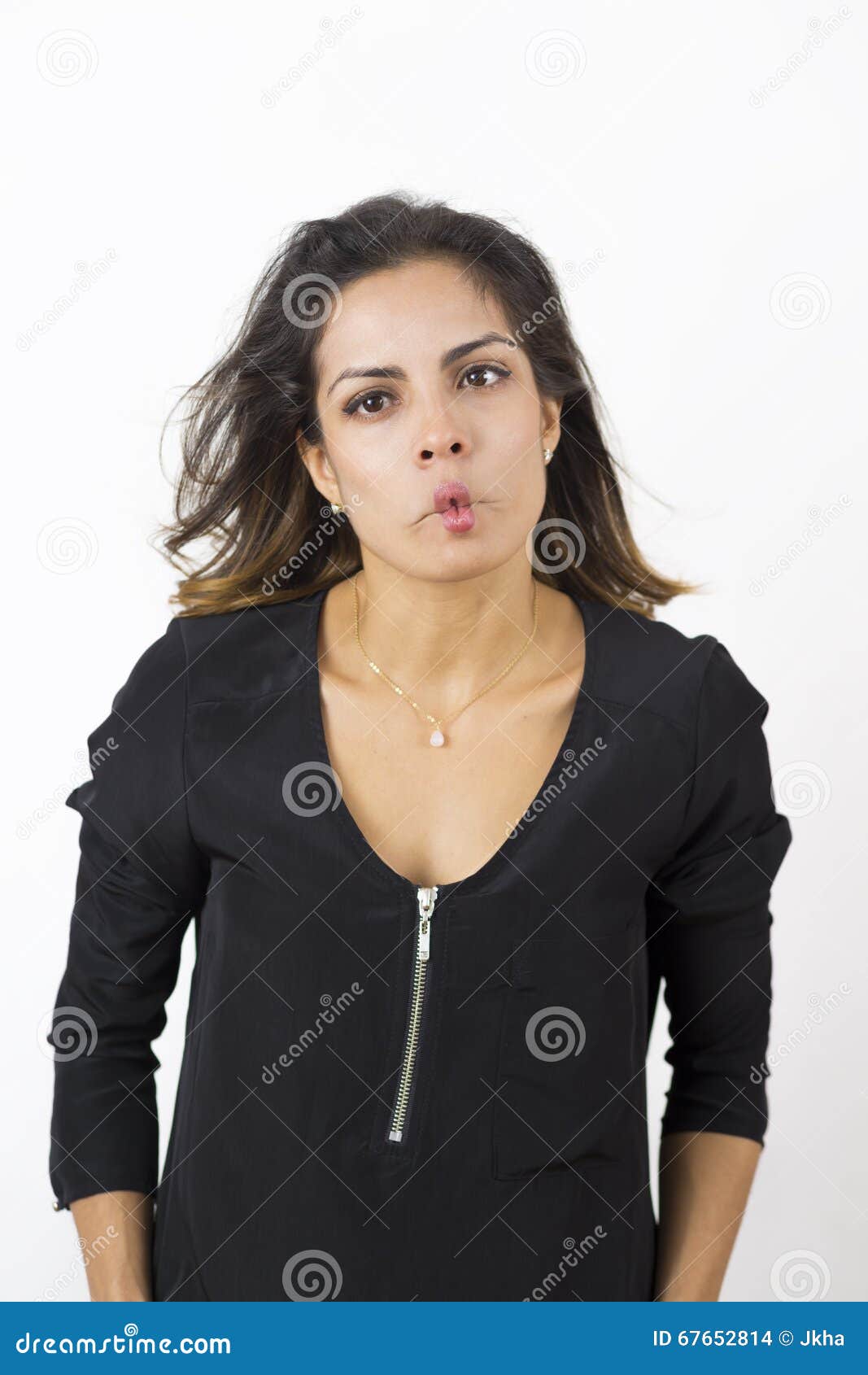 Pretty Woman with Weird Expression Stock Photo - Image of adult ...