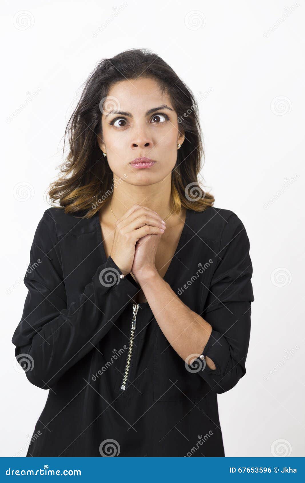 Pretty Woman with Weird Expression Stock Photo - Image of girl ...