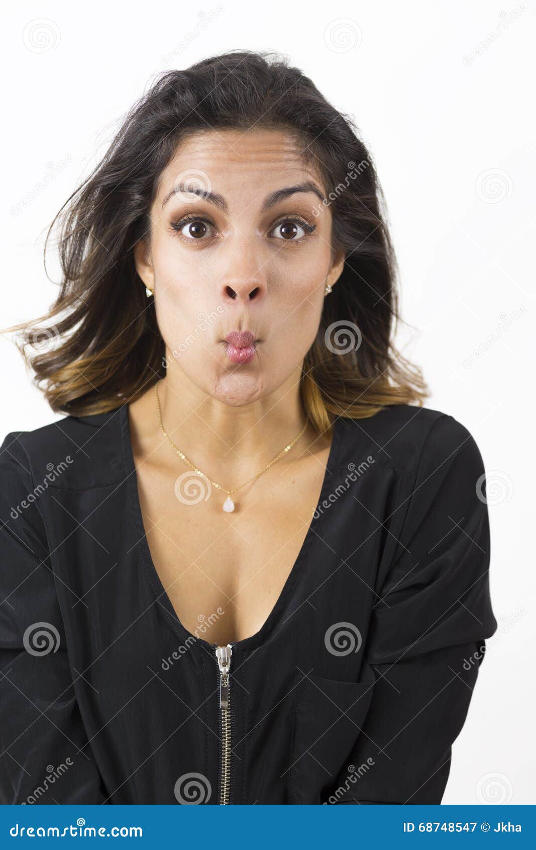 Pretty Woman with Weird Expression Stock Image - Image of humor ...