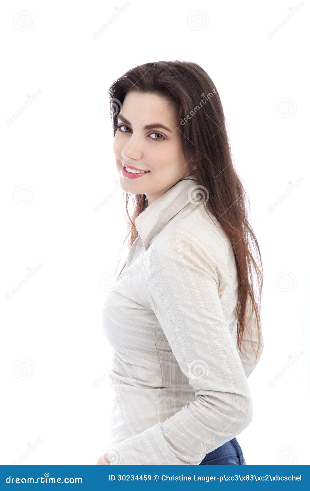 Pretty woman stock image. Image of lady, white, isolated - 30234459