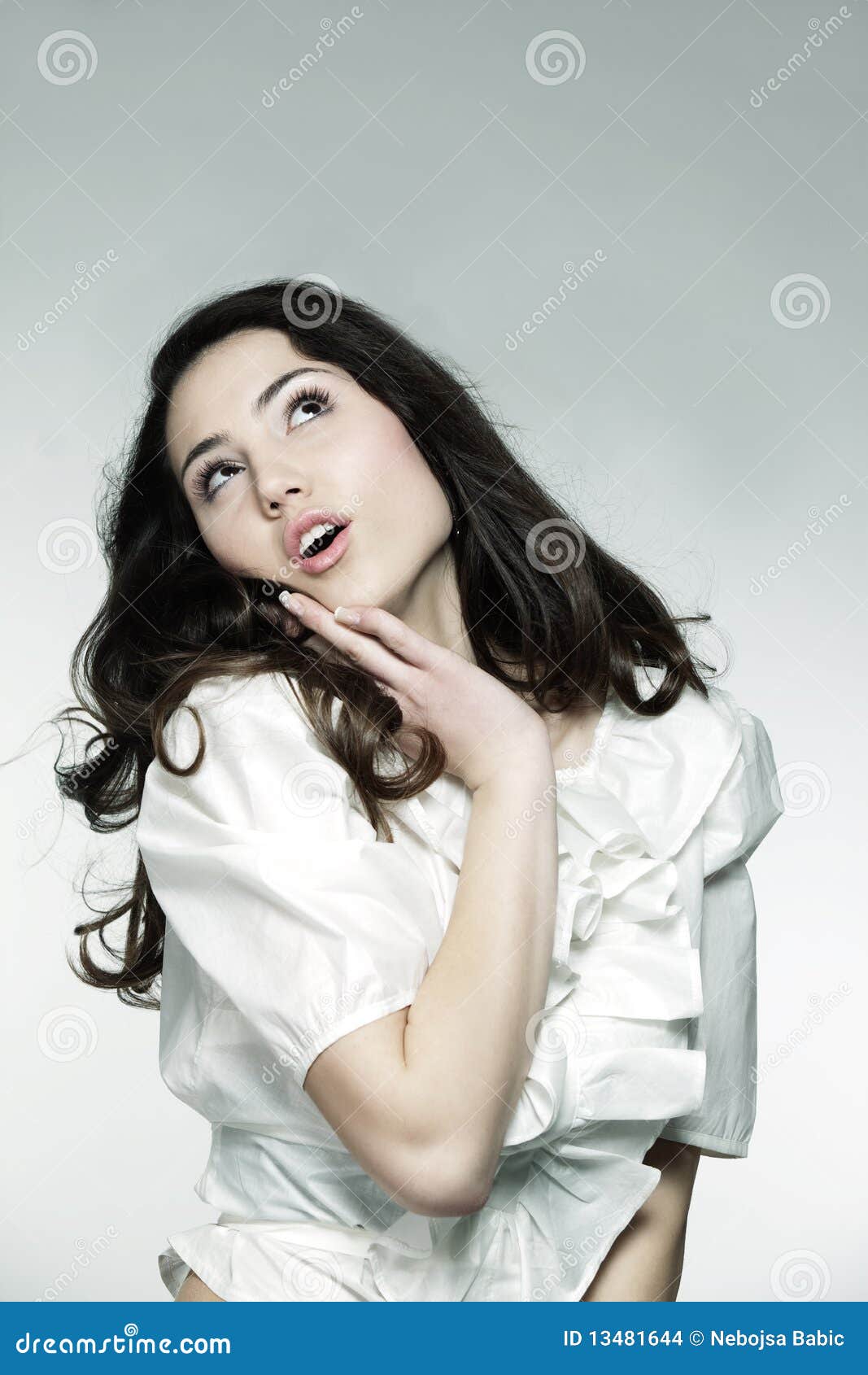Pretty woman wondering stock photo. Image of fashionable - 13481644