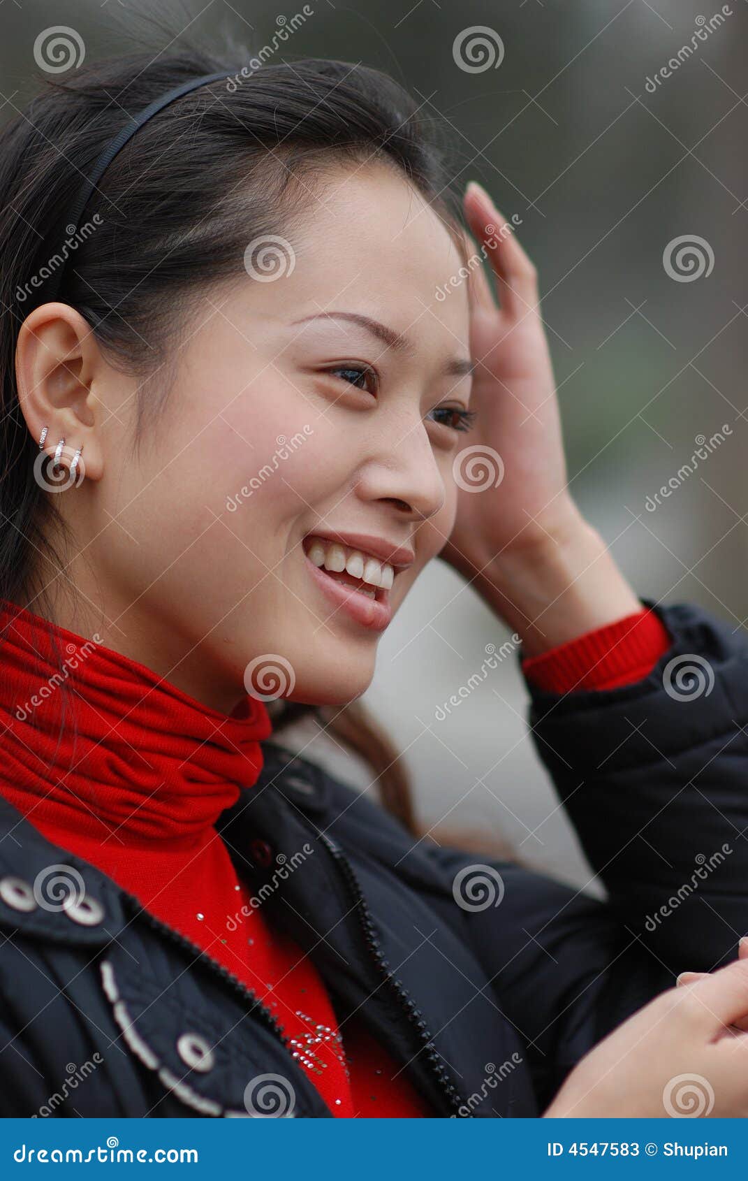 Pretty Women with Charming Eyes Stock Image - Image of outdoor, face ...