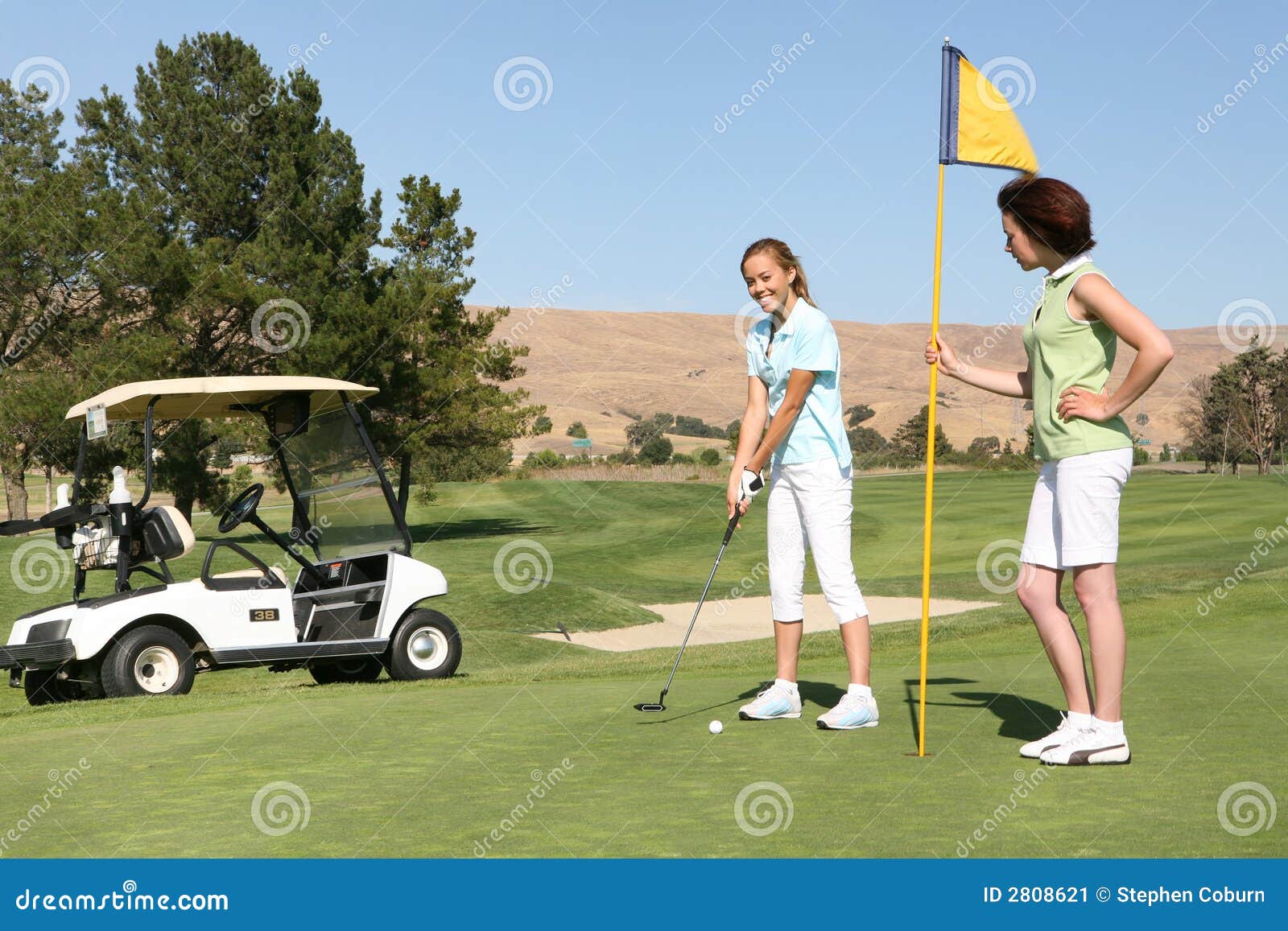 Pretty Women Golfers stock image. Image of leisure, club - 2808621