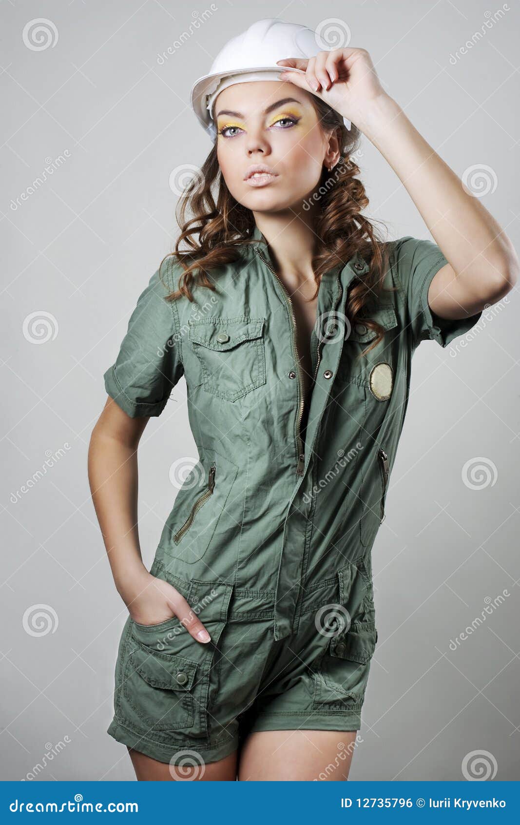 Pretty worker stock photo. Image of long, beautiful, caucasian - 12735796