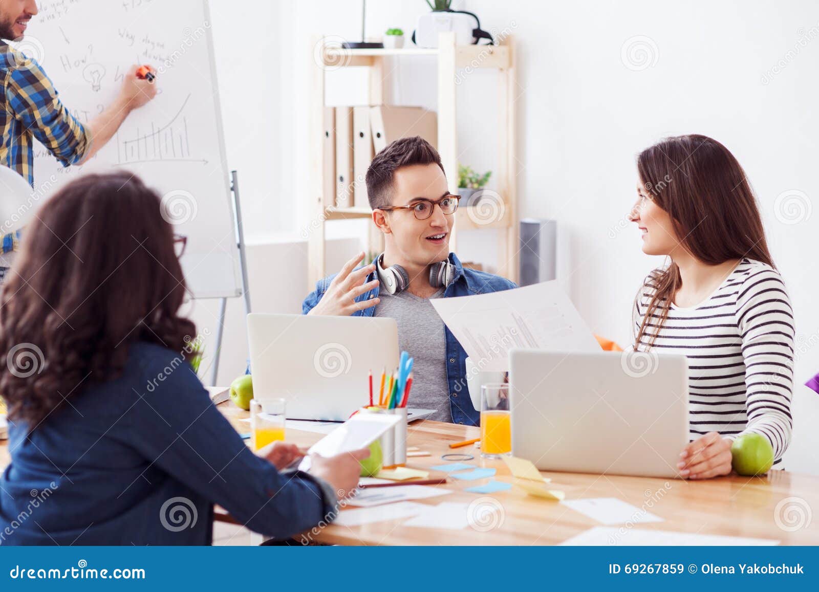 Pretty Young Creative Team is Sharing Their Ideas Stock Image - Image ...