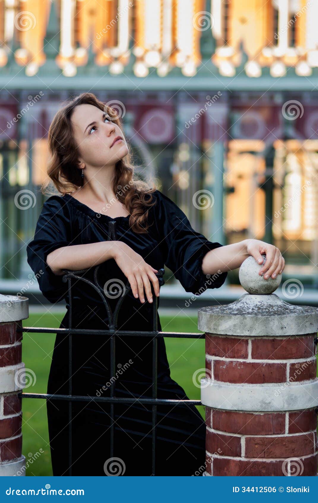 Pretty Young Female in a Castle. Stock Photo - Image of outdoor ...