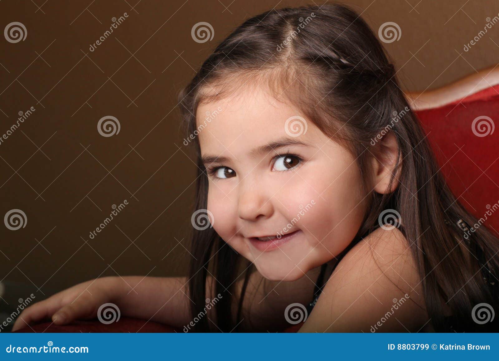 Pretty Young Female Child with Beautiful Eyes Stock Image - Image of ...