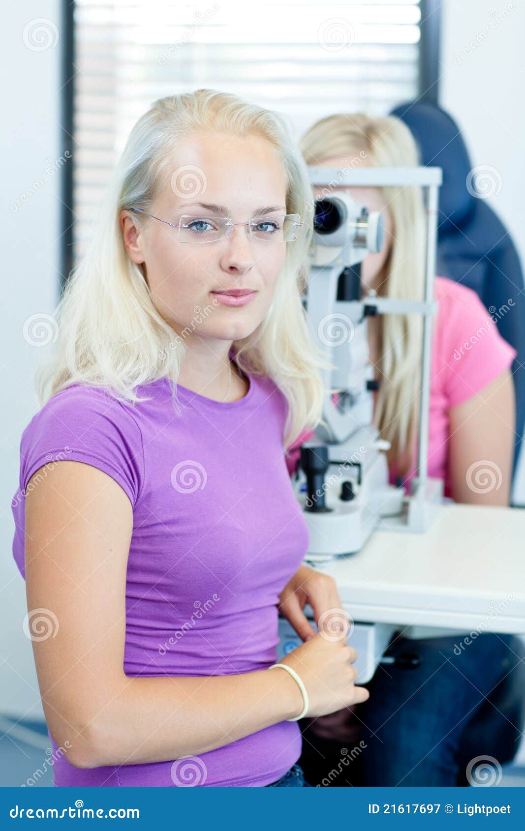 Pretty, Young Female Patient and Doctor Stock Image - Image of healthy ...