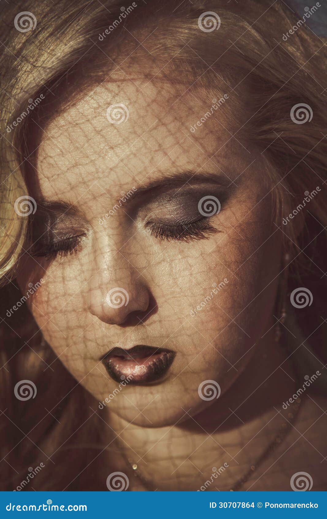 Pretty Young Girl with Dramatic Make Up Stock Photo - Image of sensual ...