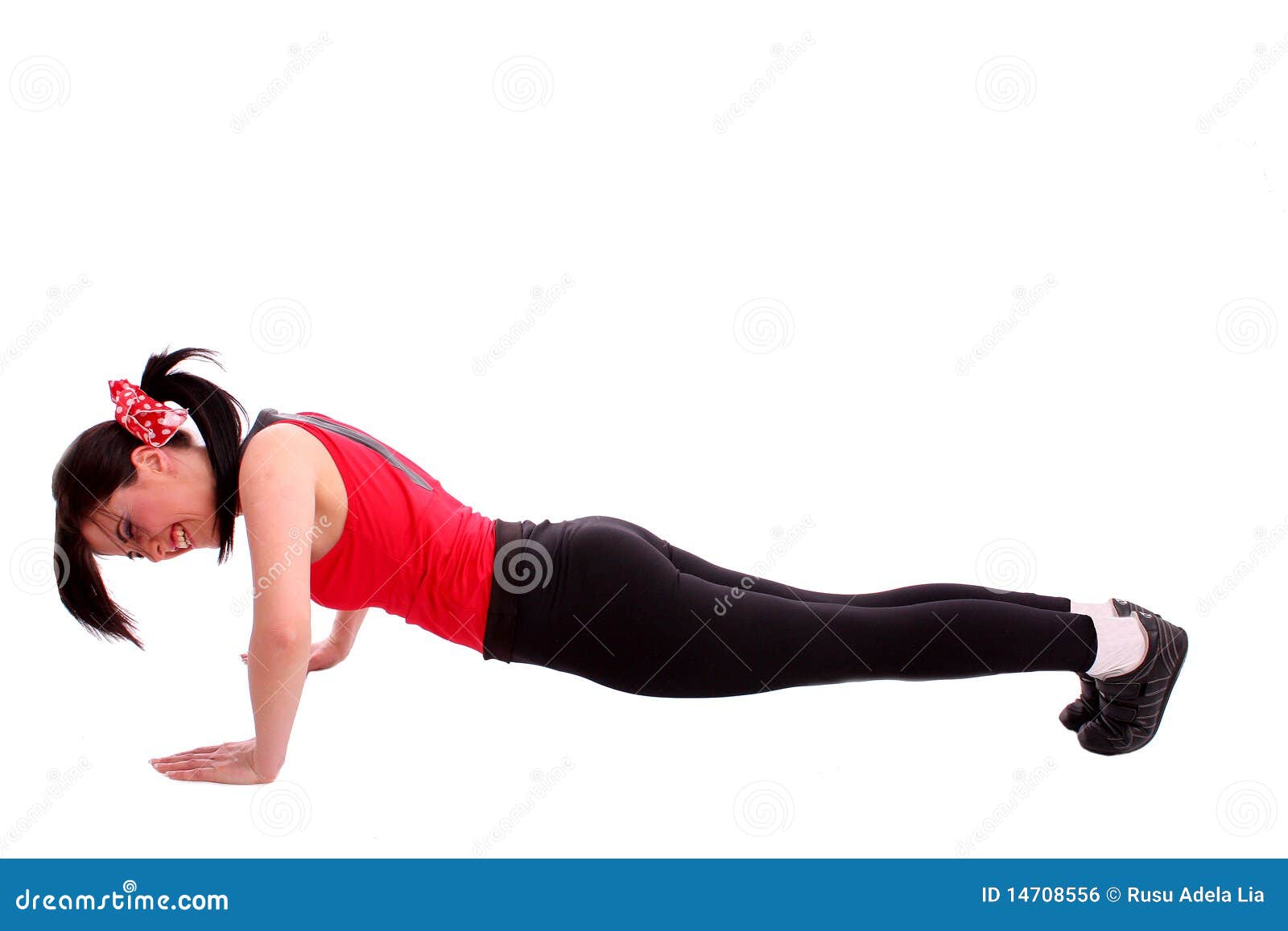 Pretty Young Girl in the Gymnastic Pose Stock Photo - Image of ...