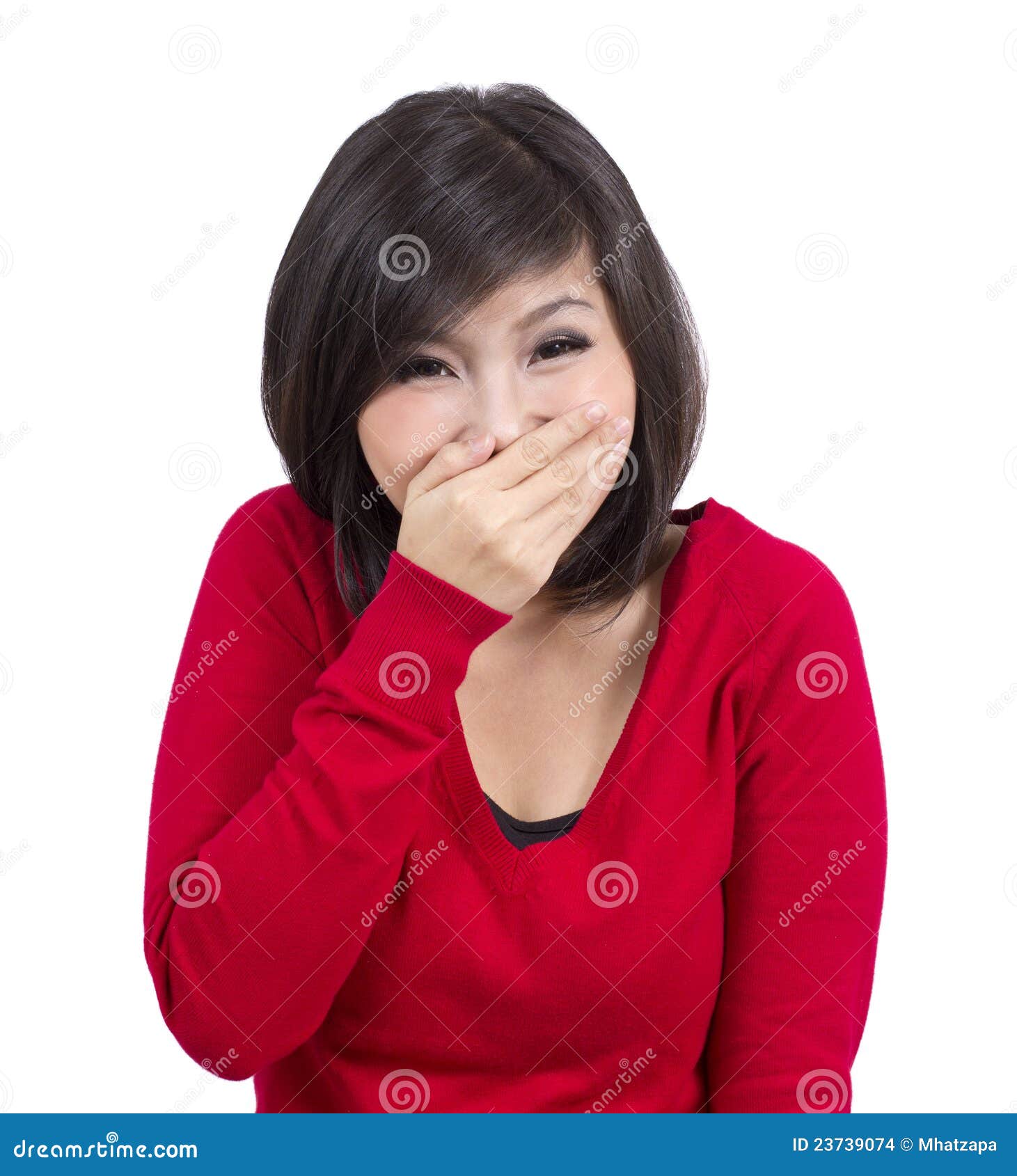 Pretty young girl laughing stock photo. Image of casual - 23739074