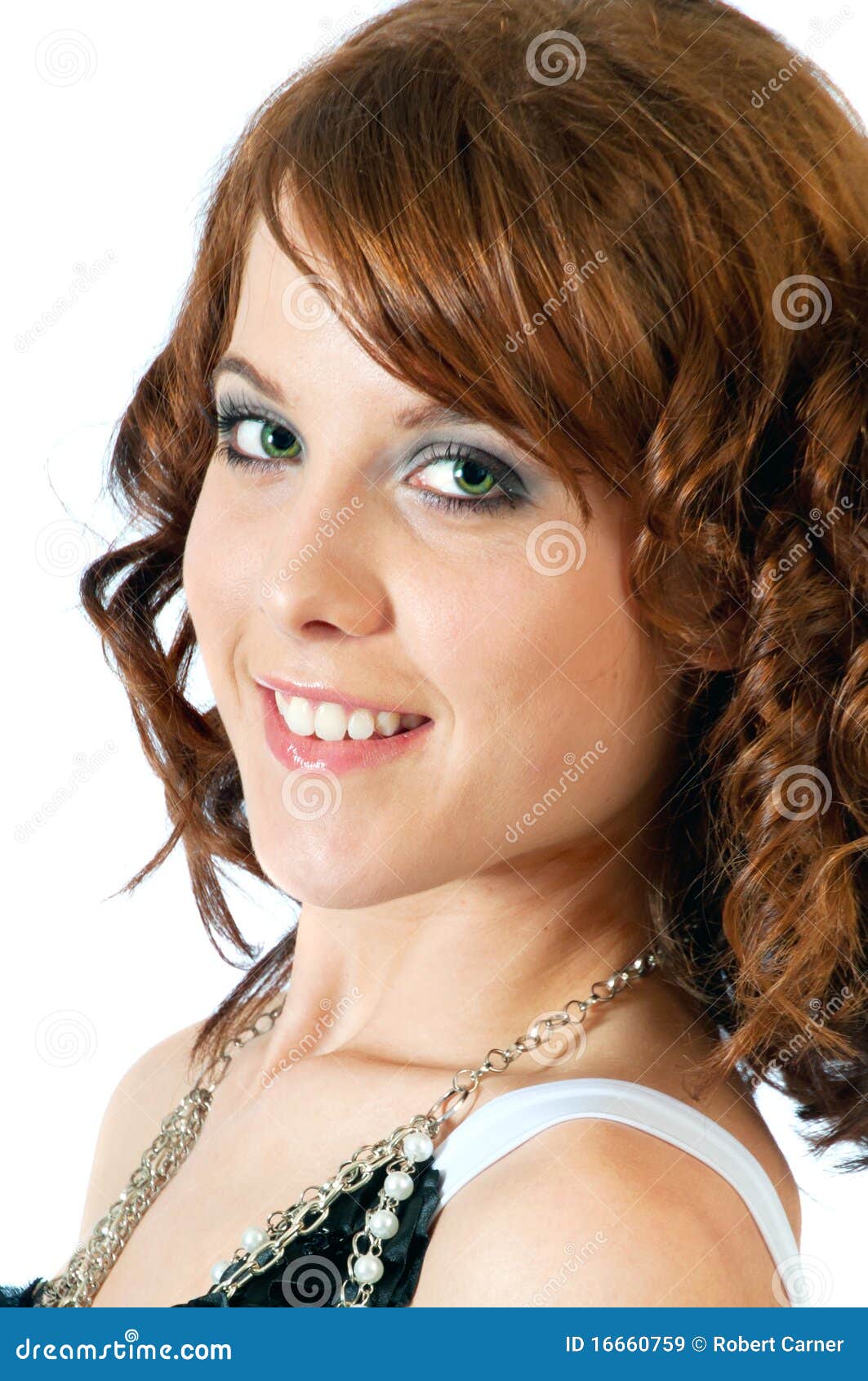 Pretty Young Girl Smiling Headshot Stock Image - Image of silky, girl ...