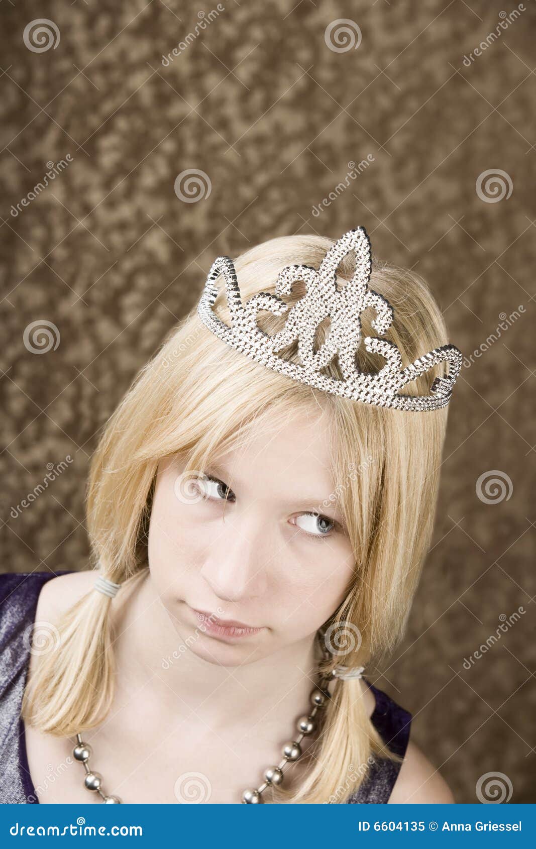 Pretty Young Girl with a Tiara Stock Image - Image of face, teenager ...
