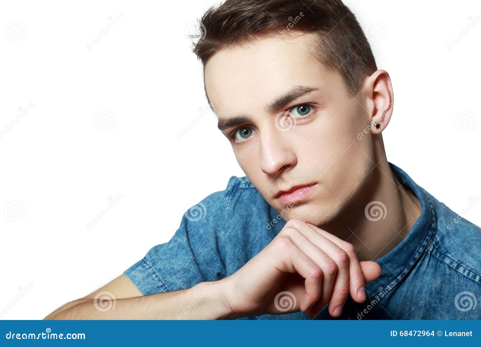 Pretty young guy stock photo. Image of portrait, fashion - 68472964