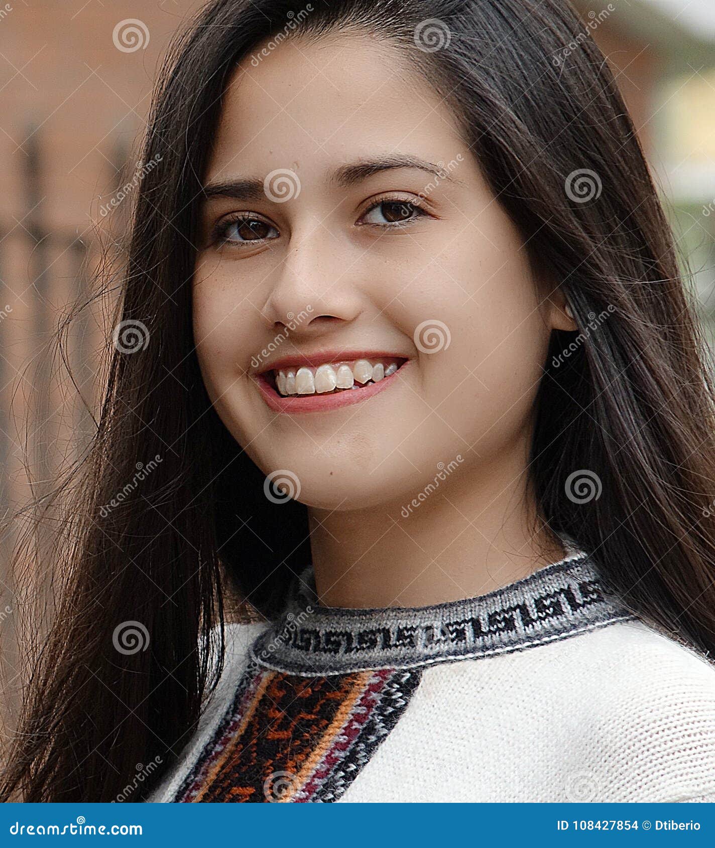 Peruvian Young Person stock photo. Image of pretty, female - 108427854