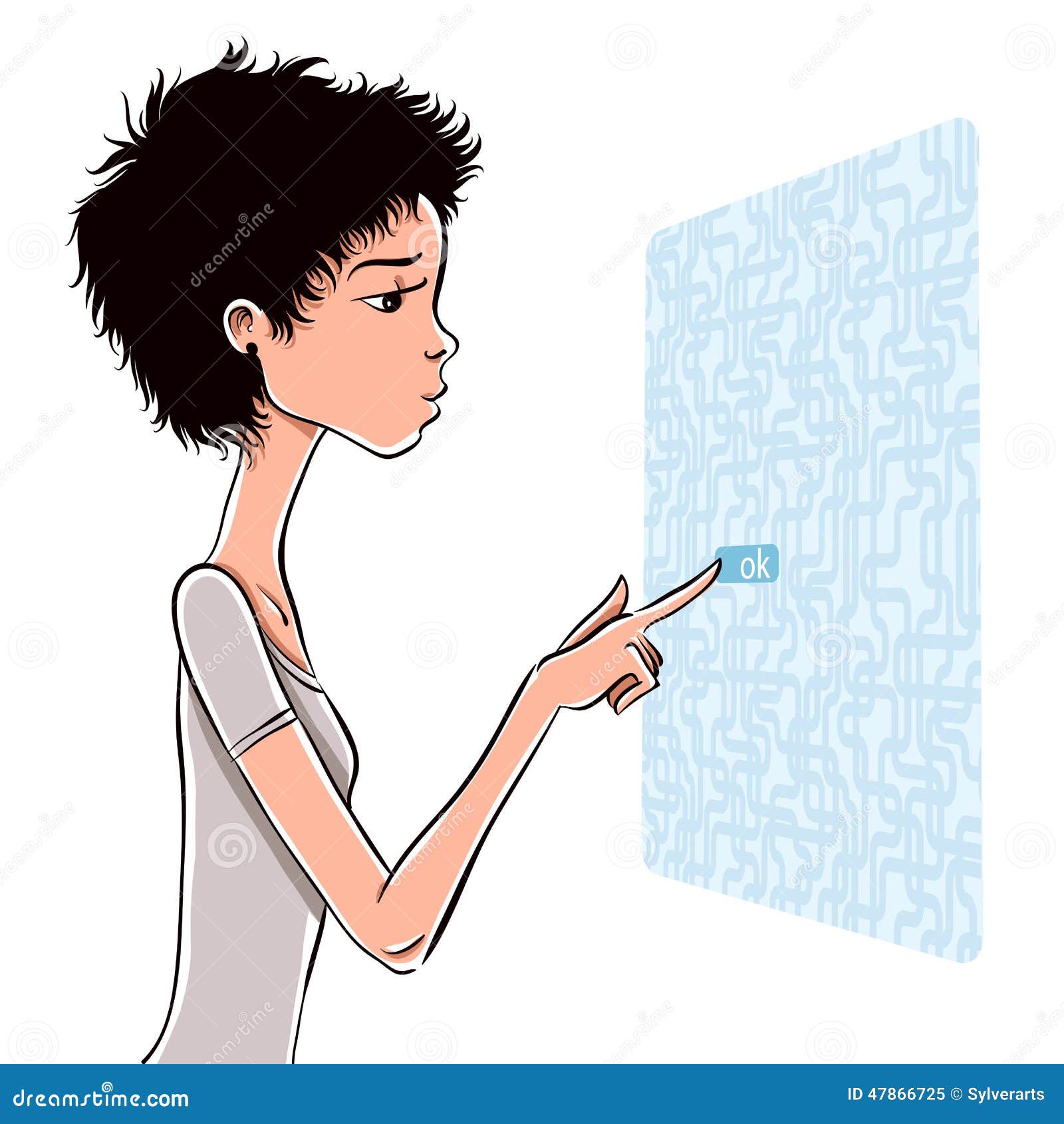 Old Lady Using Computer. Vector Simple Internet Conversation Chat ...