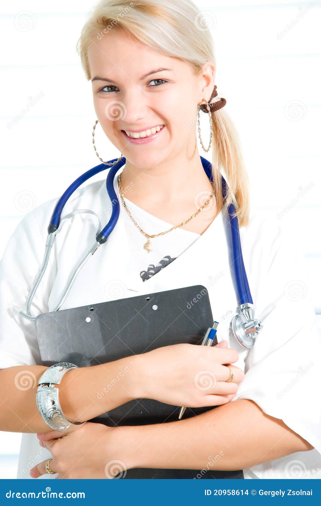 Pretty young nurse stock photo. Image of friendly, health - 20958614