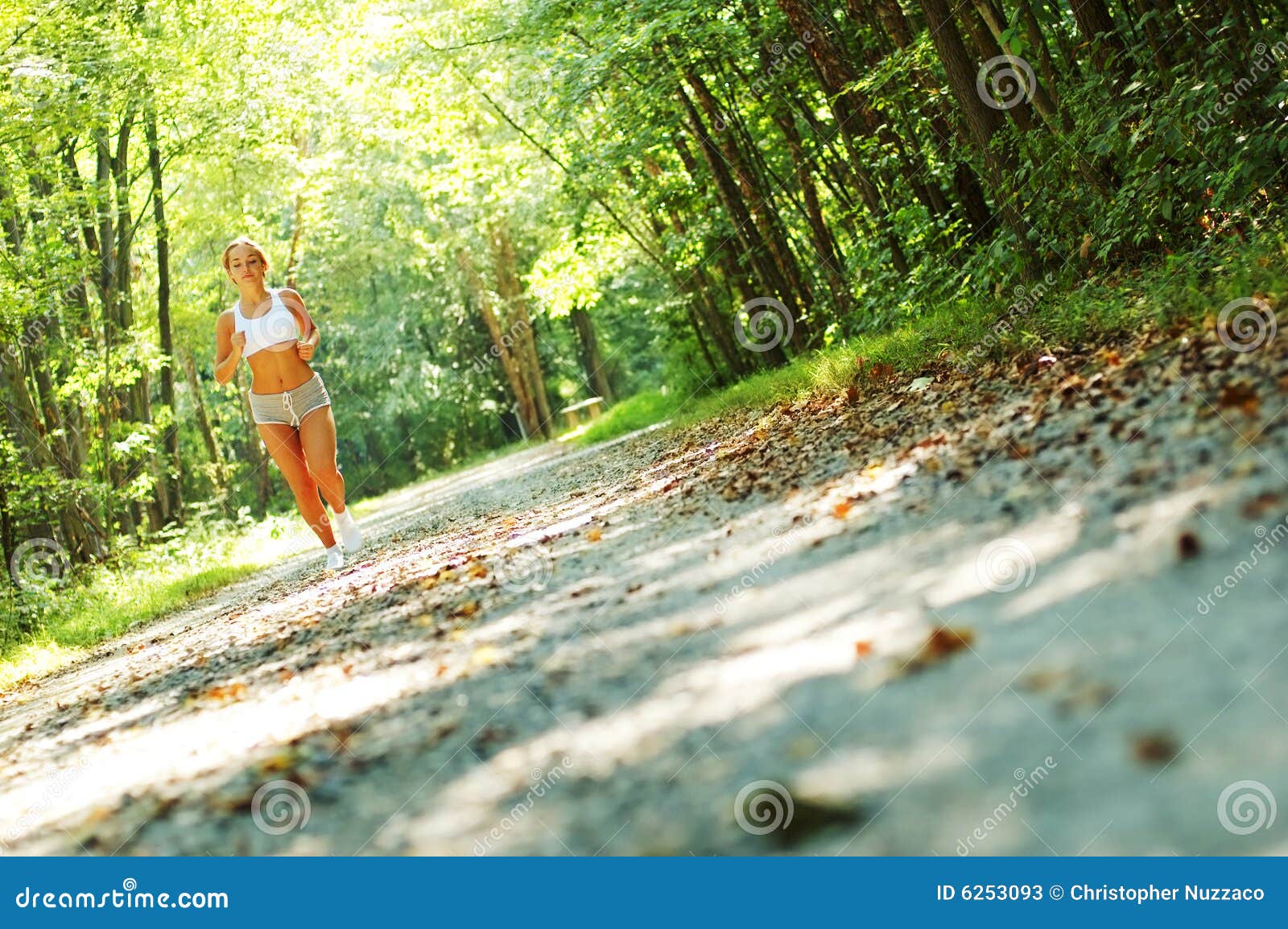Pretty Young Runner stock image. Image of outside, outdoor - 6253093
