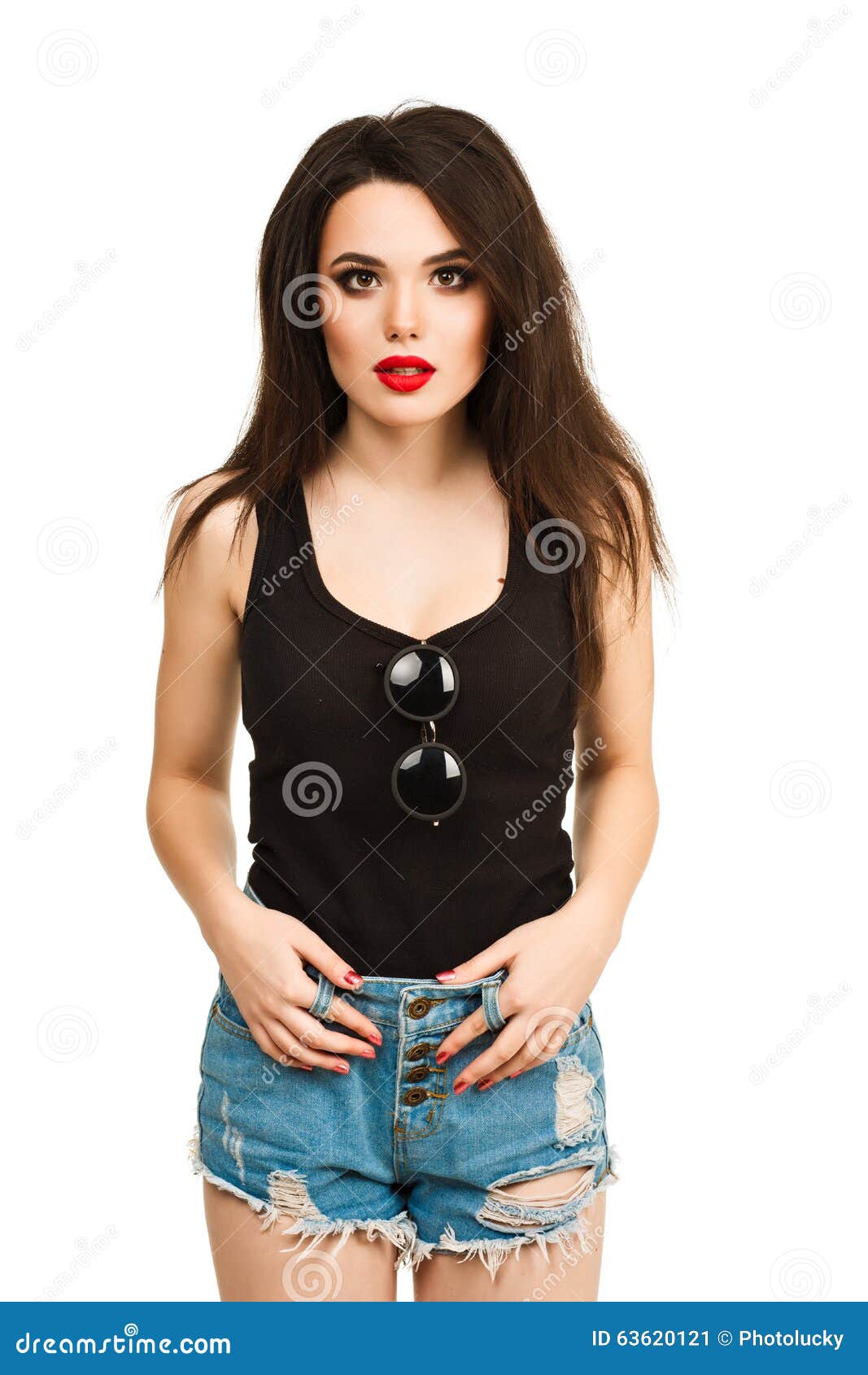 Pretty Young Fashion Sensual Woman Posing On Stock Image Image Of