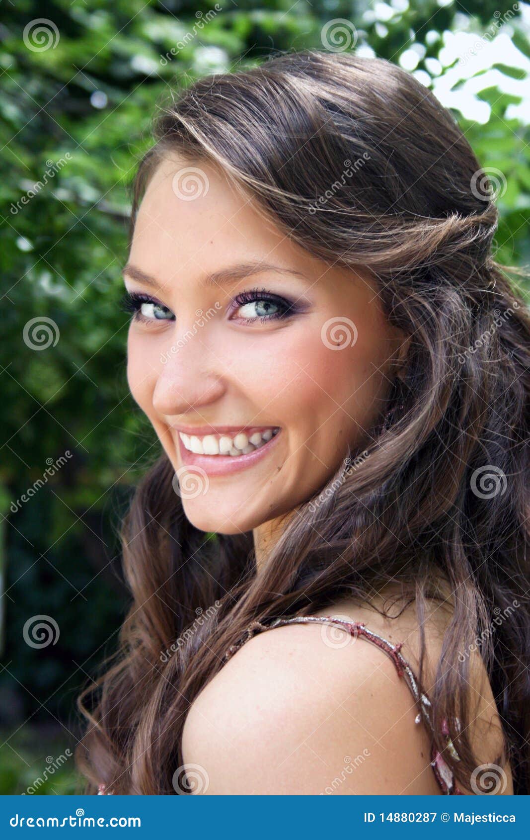 Pretty young smiling woman stock image. Image of eyes - 14880287
