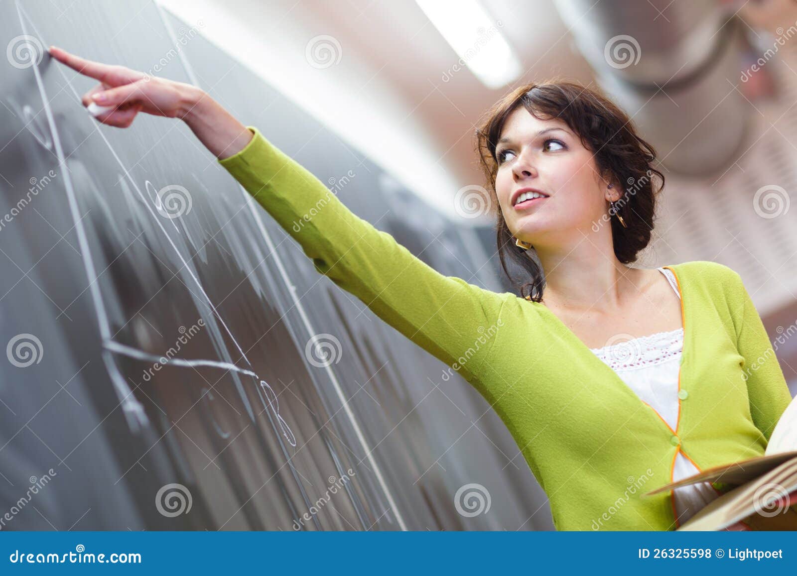 Pretty young teacher stock photo. Image of learn, high - 26325598