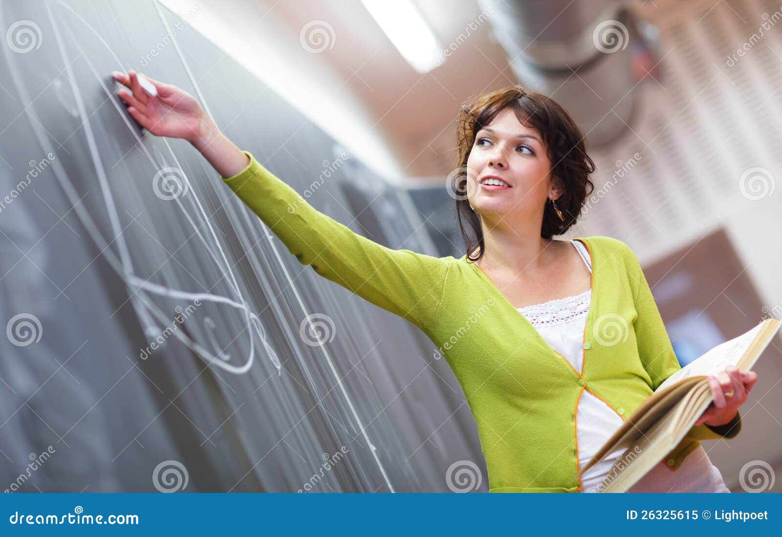 Pretty young teacher stock image. Image of formula, knowledge - 26325615