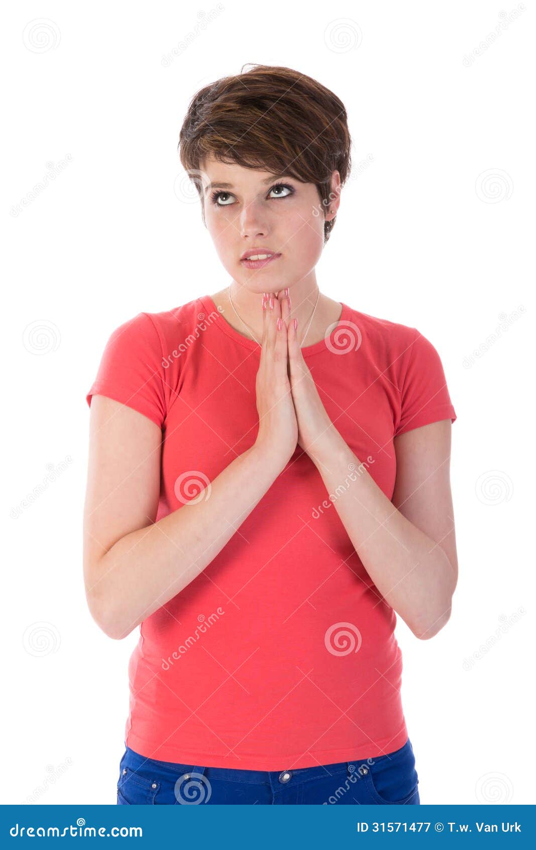 Pretty Young Woman is Begging for Something Stock Image - Image of ...