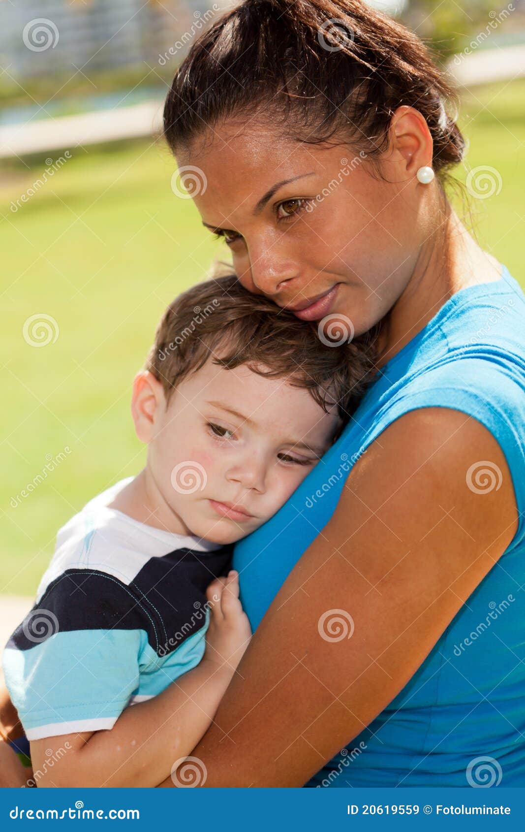 Pretty Young Woman with Cute Boy Stock Image - Image of beautiful ...