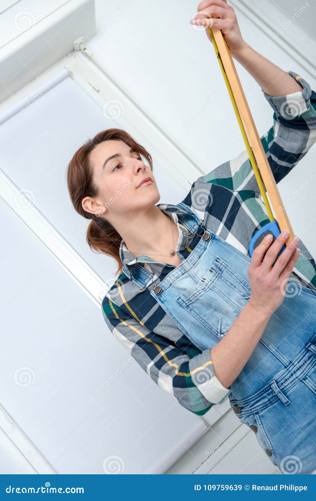 Pretty Young Woman Doing DIY Work at Home Stock Image - Image of people ...