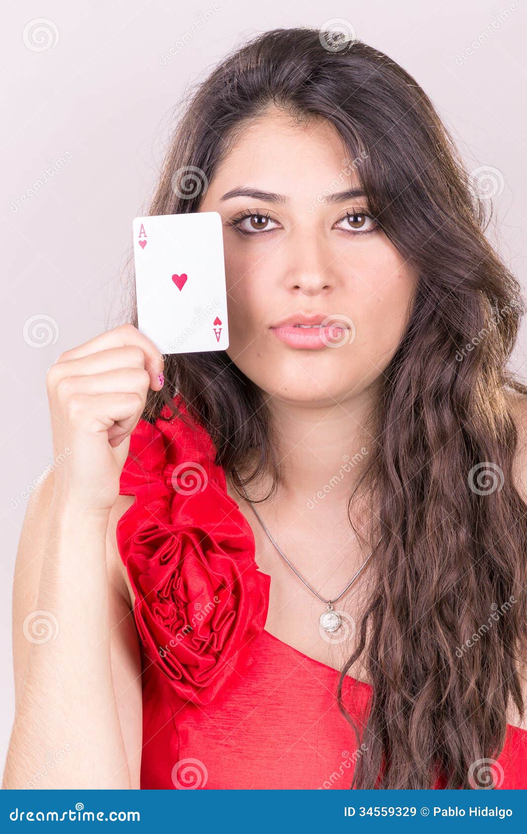 Pretty Young Woman Gambling Stock Image - Image of choice, betting ...