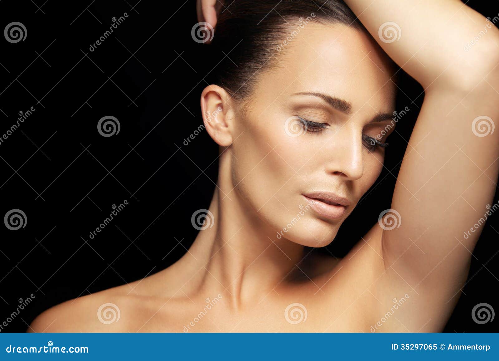 Pretty Young Woman With Glowing Skin Stock Image Image Of Body Care