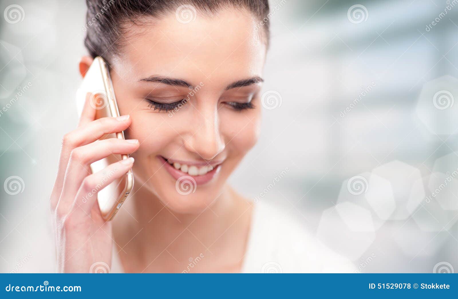 Pretty Young Woman Having a Phone Call Stock Photo - Image of beautiful ...