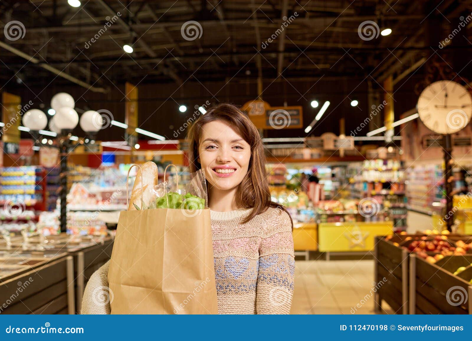 Pretty Young Woman Holding Grocery Bag Stock Photo - Image of young ... Pretty Young Woman Holding Grocery Bag Stock Photo - Image of young ...