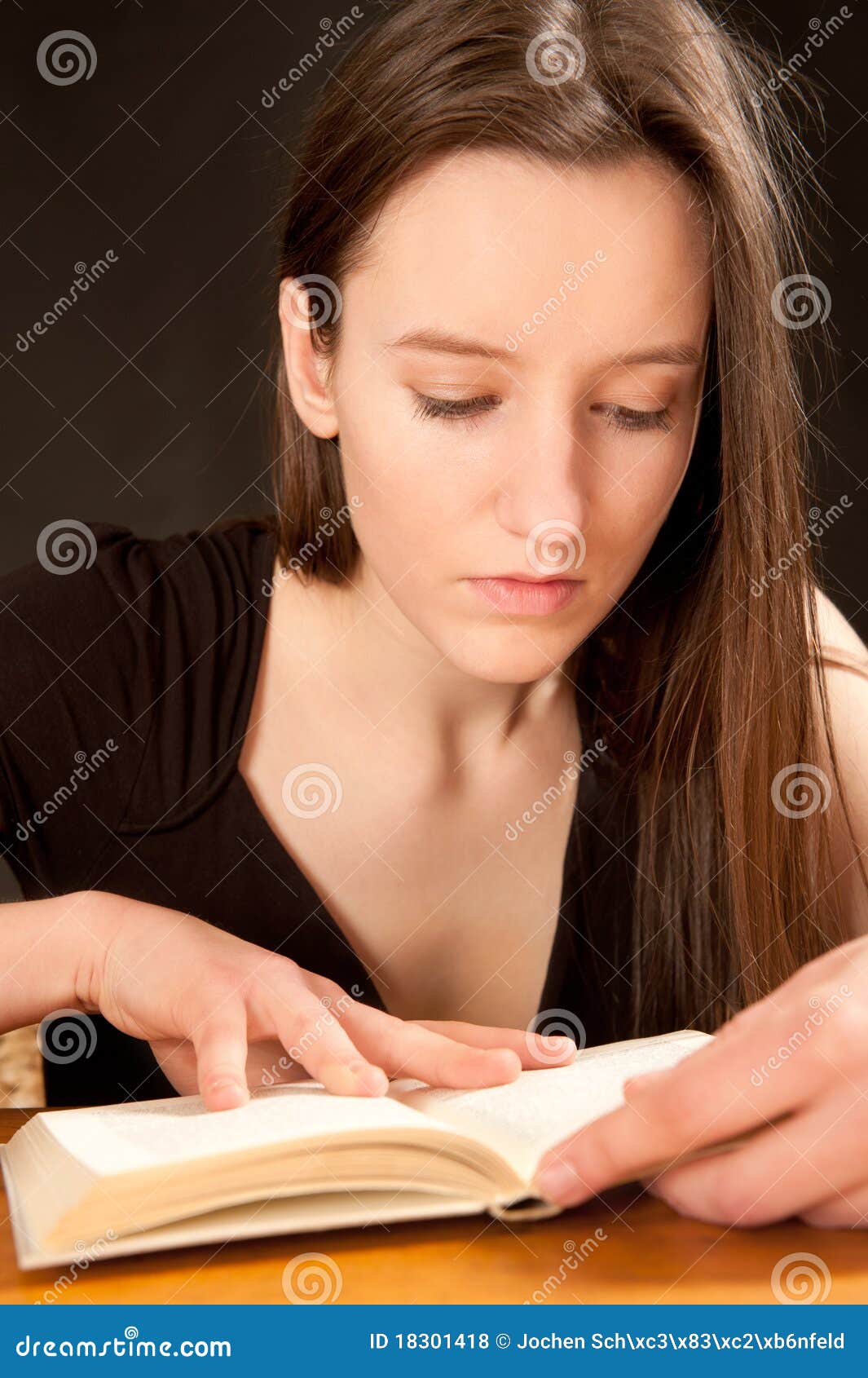 Pretty Young Woman Reading a Book Stock Photo - Image of twenties ...