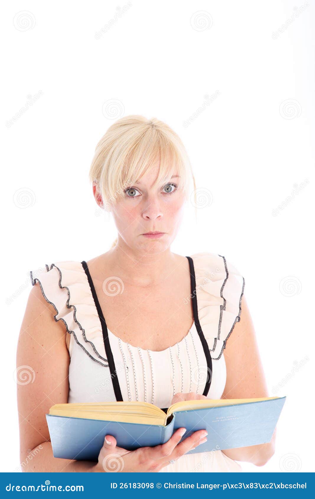 Pretty Young Woman Reading a Book Stock Photo - Image of attractive ...